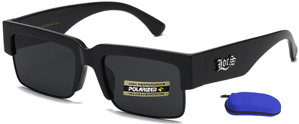 Flat Top Small Frame Rimless Polarized Locs Sunglasses Locs Sunglasses