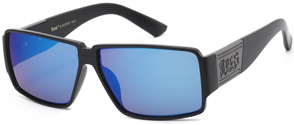 Dark Reflective Blue Lens locs Sunglasses – Locs Sunglasses