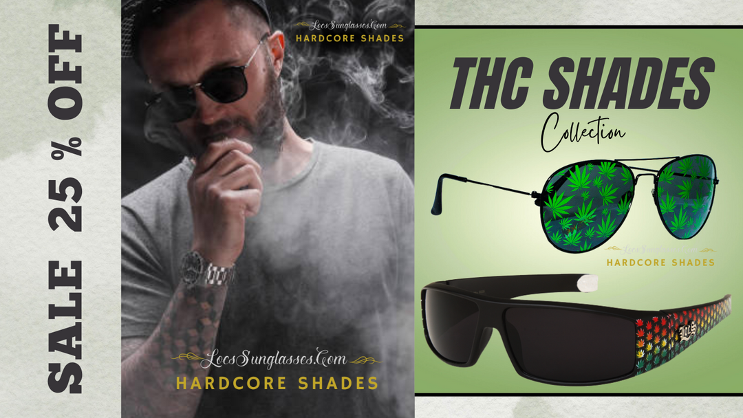 Old School Locs Sunglasses Super Dark Lens Eazy E Style Locs Sunglasses