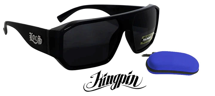 LOCS "KINGPIN" Large Frame Shield Polarized Sunglasses. with Logo ...