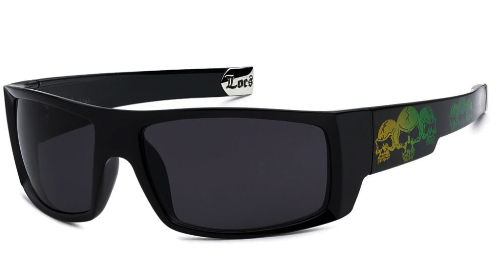Locs Sport Wrap with Skull Print | Locs Sunglasses
