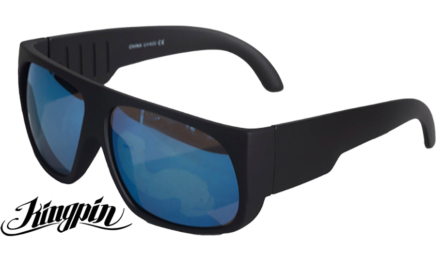 LOCS " KINGPIN" Super Dark / Blue Lens Sunglasses – Locs Sunglasses